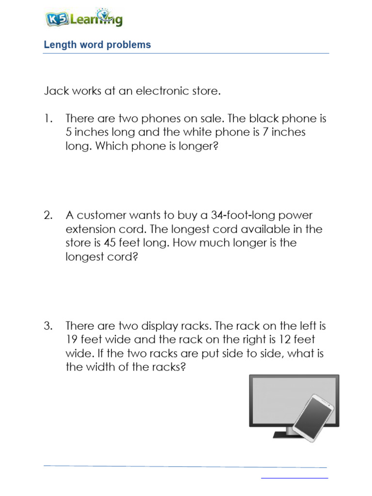 Grade 2 Length Word Problems with Answers | PDF