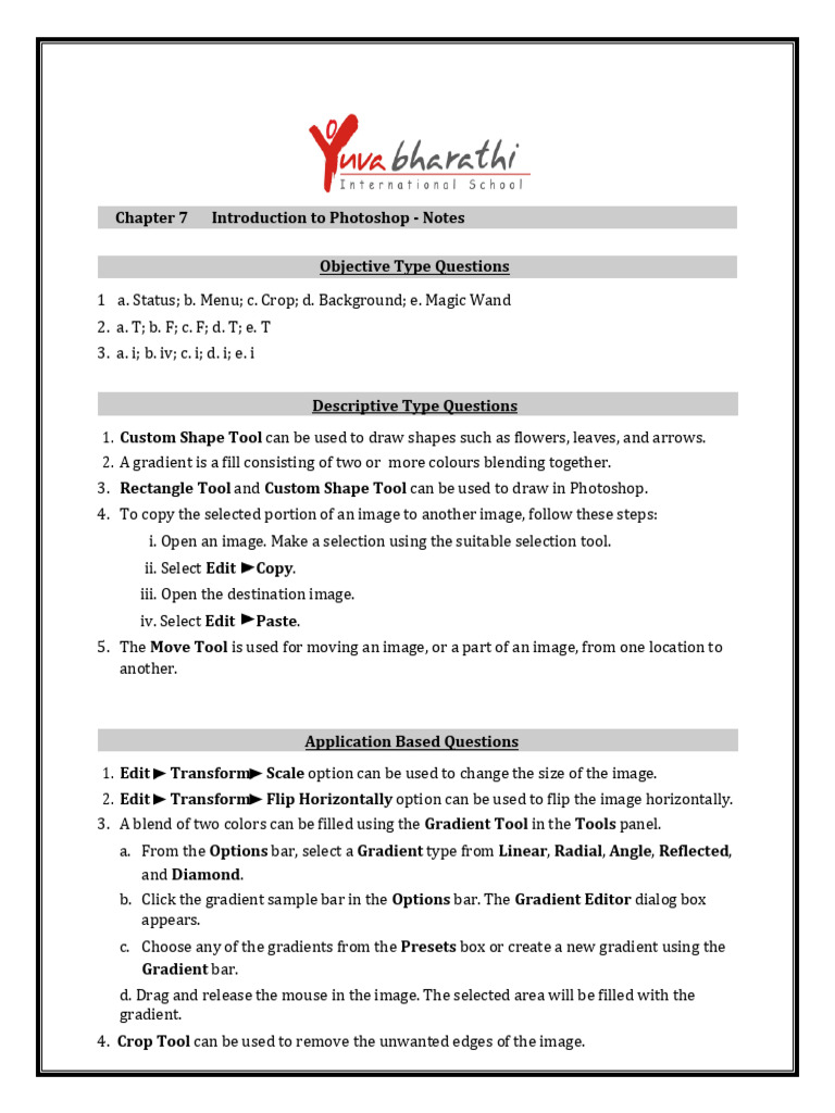 GIDB7932454-Class 8 Chapter 7 Notes | PDF | Adobe Photoshop | Computer ...