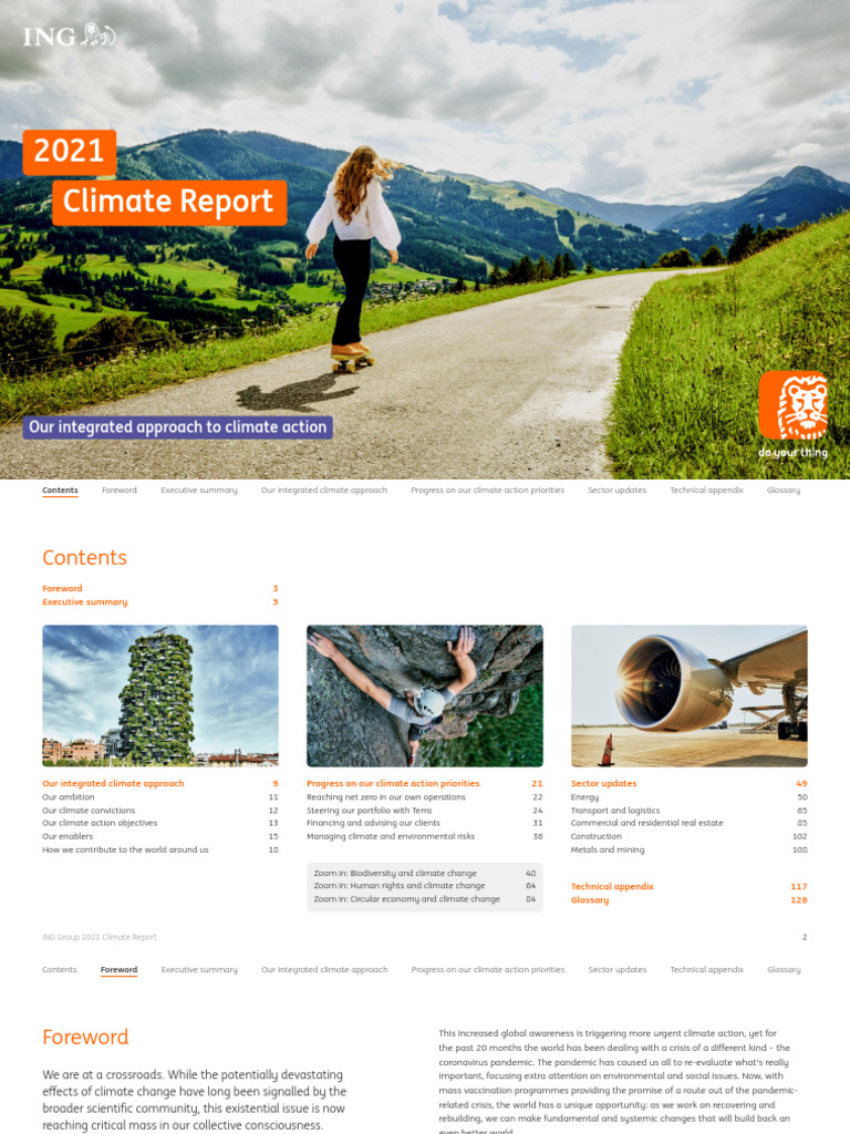 ING 2021 Climate Action Report | PDF | Climate Change Mitigation ...