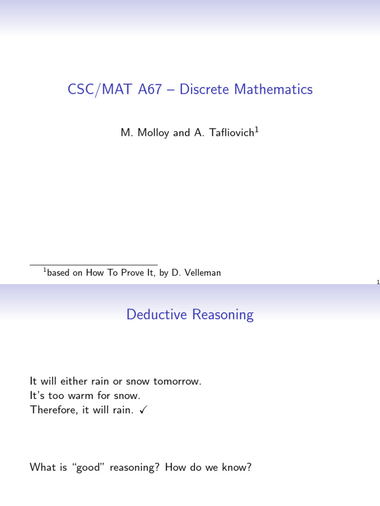 Prop - Logic - Post - Lecture - Part1 Sep 1 | PDF | Argument ...