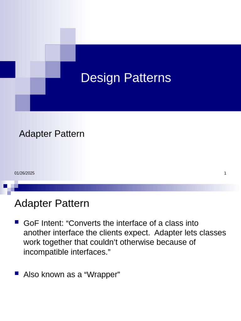 adapter pattern -OODP | PDF adapter pattern -OODP | PDF