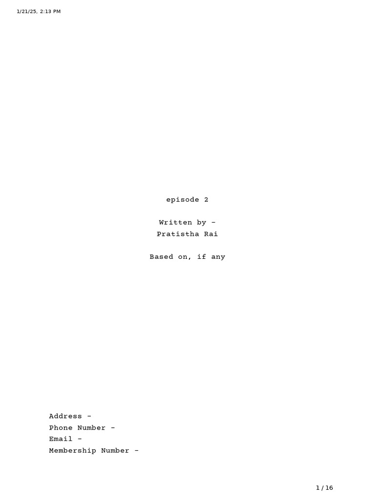 "Spy Family Episode 2 Script" | PDF