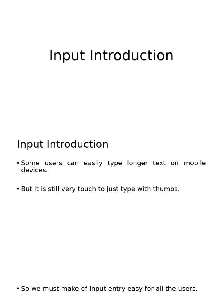 HTML5 Input Types for Mobile Users | PDF