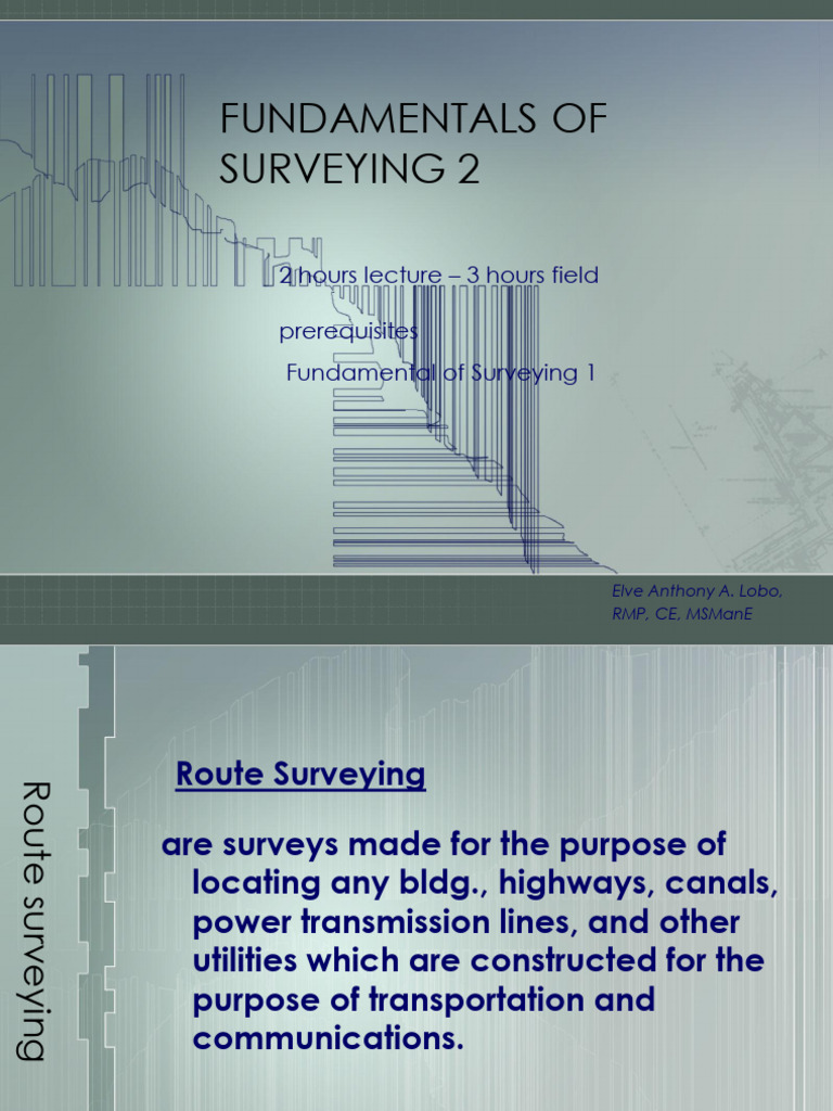 ROUTE SURVEYING Lecture 2025 | PDF | Angle | Tangent