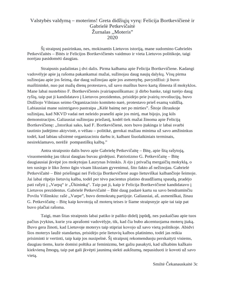 Straipsnio Recenzija | PDF