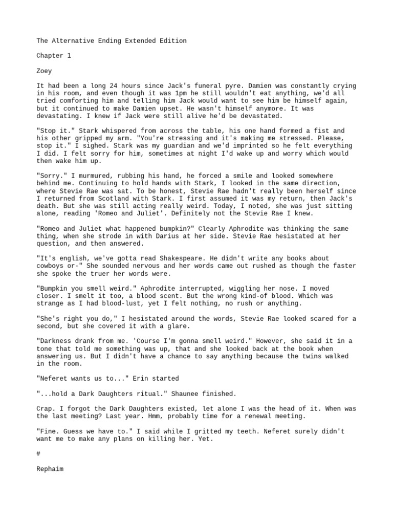The Alternate Ending | PDF | House Of Night
