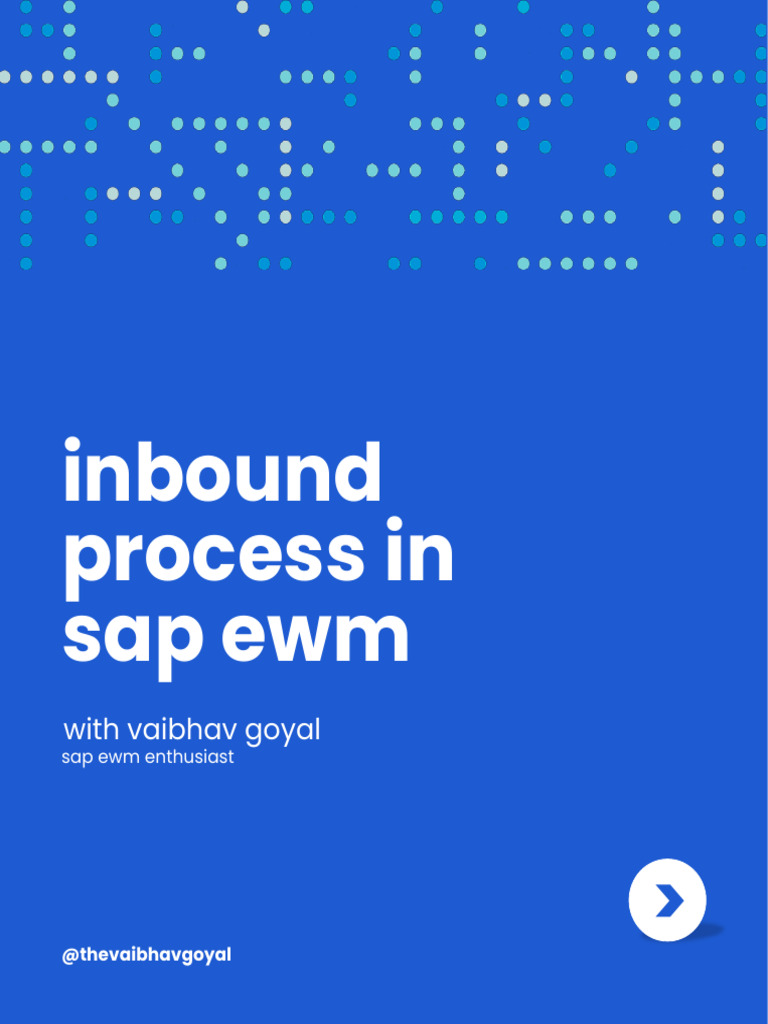 Simple Inbound Process in SAP EWM!! | PDF | Service Industries | Logistics