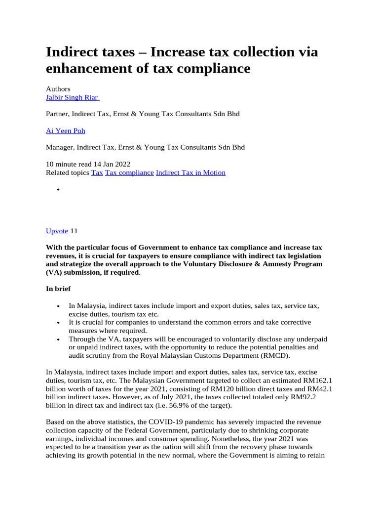 Indirect Tax | PDF | Taxes | Indirect Tax