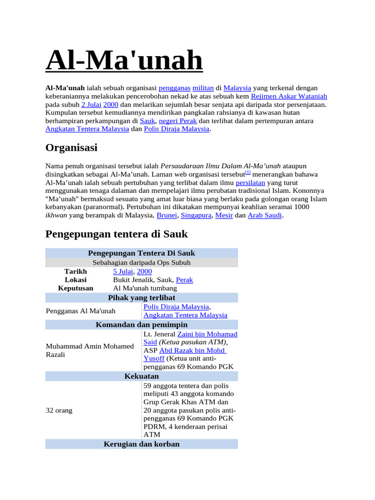 Al Maunah | PDF