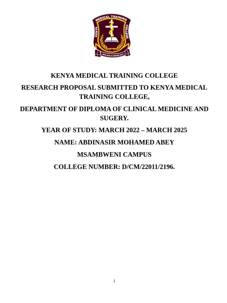 Abdinasir Mohamed Abey Research 2196 - For Merge-2 | PDF | Hospital Acquired Infection | Infection