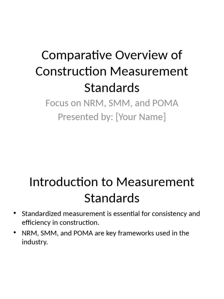 Construction_Measurement_Standards_Presentation | PDF