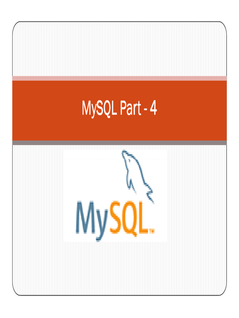 MySQL part 4 | PDF | Relational Database | Table (Database) MySQL part 4 | PDF | Relational Database | Table (Database)