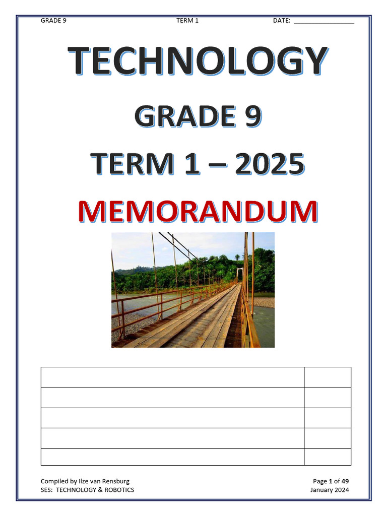 2025 - 1 - GR 9 - Term 1 - Teachers Guide - Ratp | PDF | Beam ...
