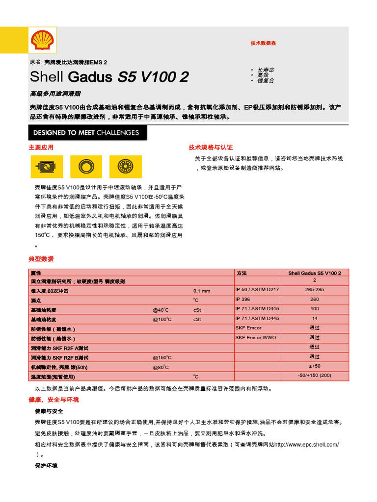 Shell Gadus S5 V100 2 | PDF