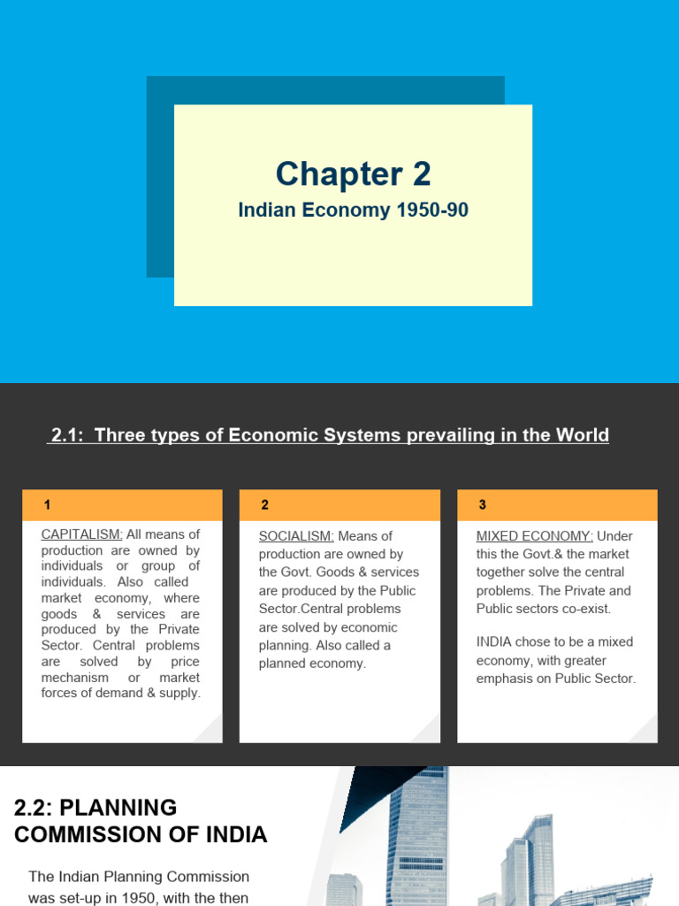 Chapter 2 - Indian Economy 1950-1990 - PPT - Authentic Sources | PDF | Green Revolution | Subsidy