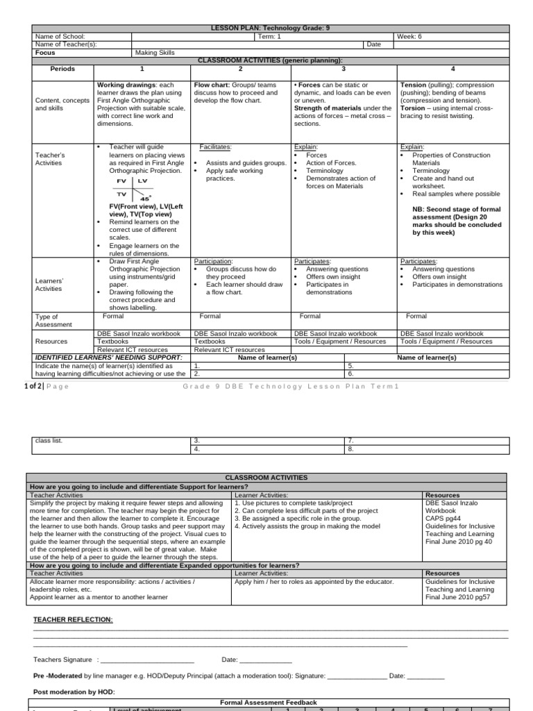 Technology Lesson Plans Term 1 Week 6 of 2026 | PDF | Learning | Lesson Plan