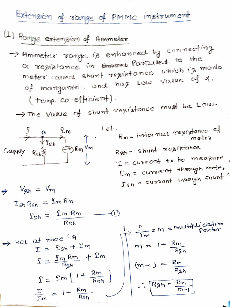 Range Extension Ammeter and Voltmeter | PDF | Electromagnetism | Physical Quantities
