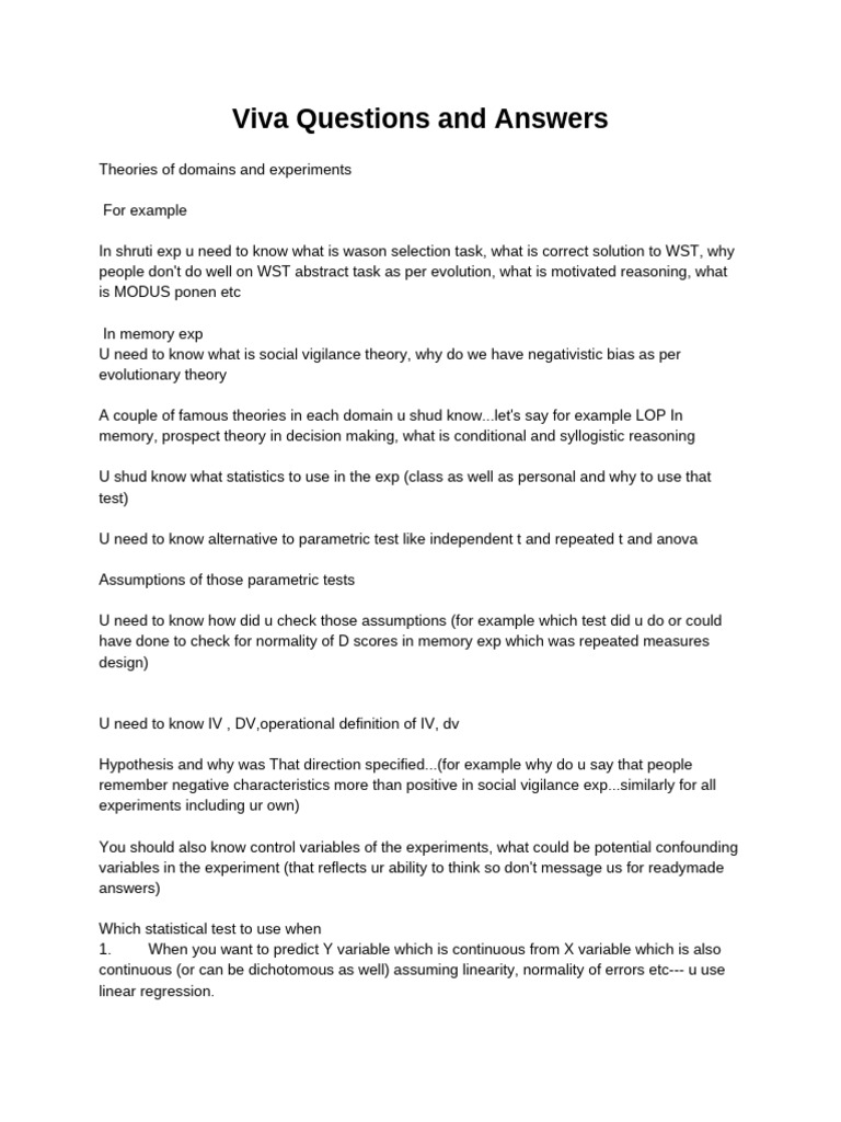 VIva questions | PDF | Emotions | Deductive Reasoning