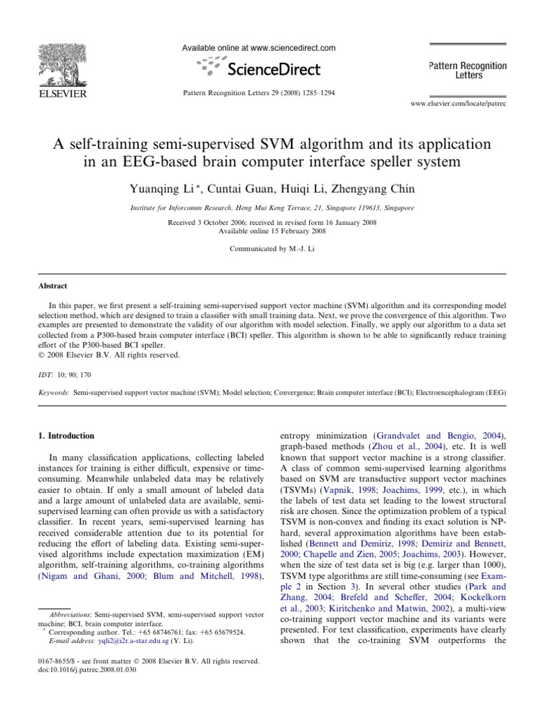 li2008 | PDF | Support Vector Machine | Cross Validation (Statistics)