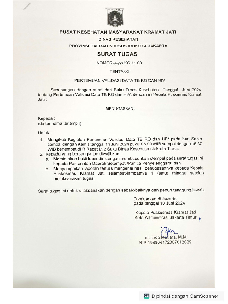 Surtu Pertemuan Validasi TB | PDF