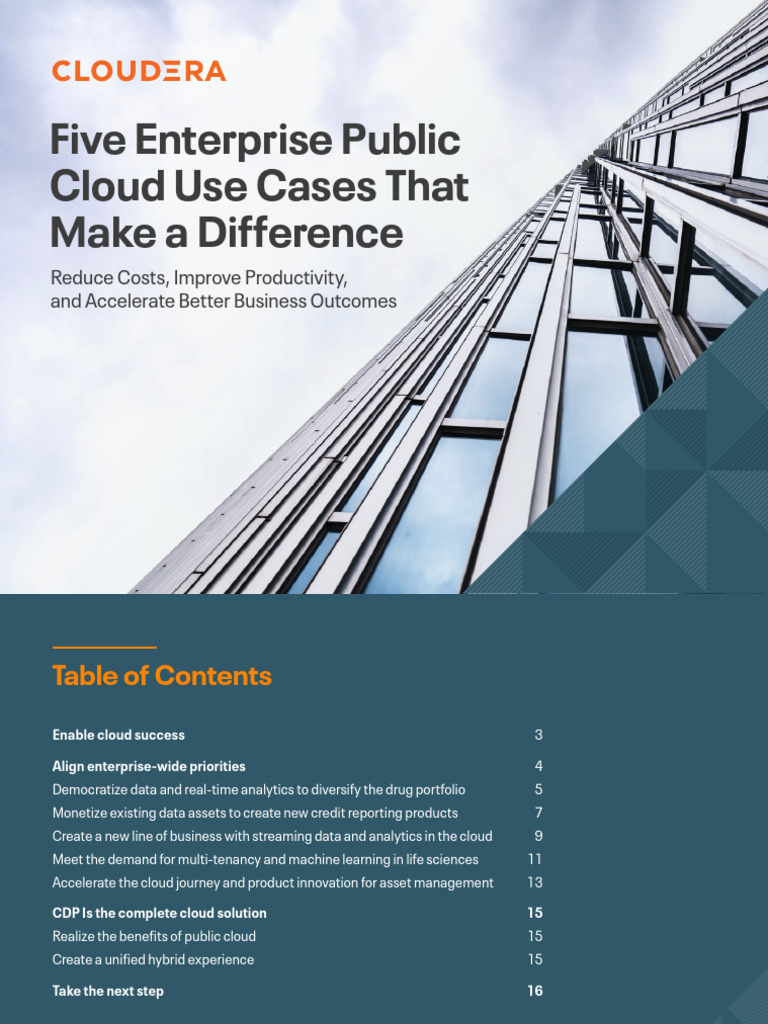 5 Enterprise Public Cloud Use Cases Pdf Cloud Computing Analytics