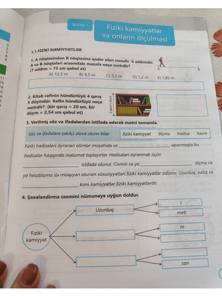 7ci Sinif Fizika 1-Ci Hissə Iş Dəftəri | PDF