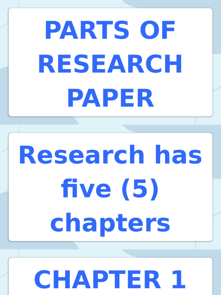 Parts of Research Paper | PDF | Sampling (Statistics) | Hypothesis
