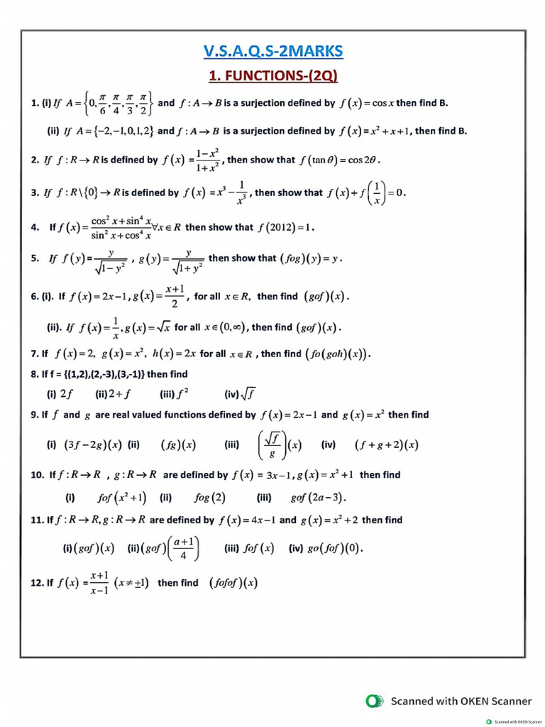 Maths-1a - Q.bank | PDF