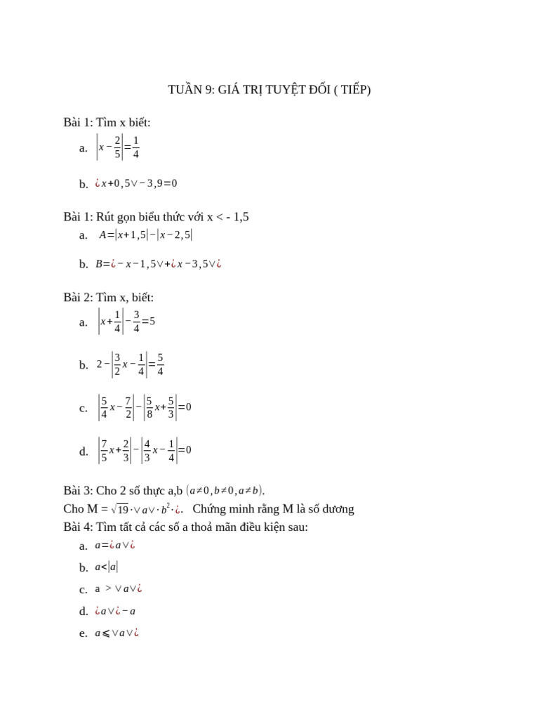 BTVN_L7_T9_ Giá trị tuyệt đối tiếp | PDF