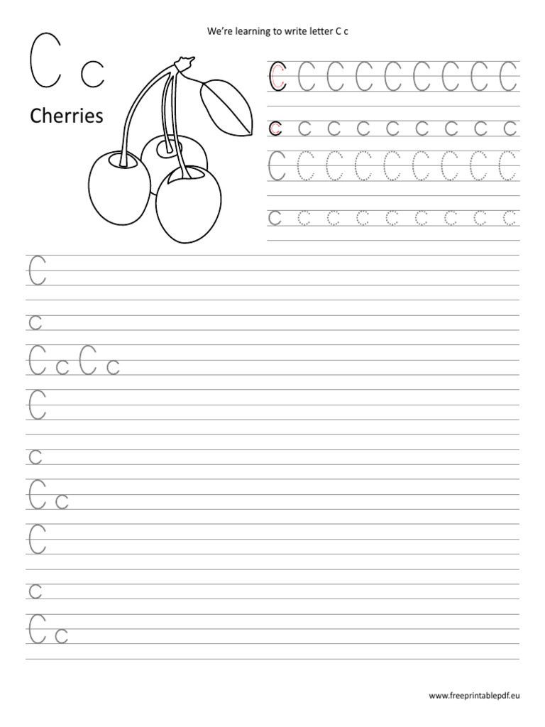 Handwriting Letter Template C | PDF