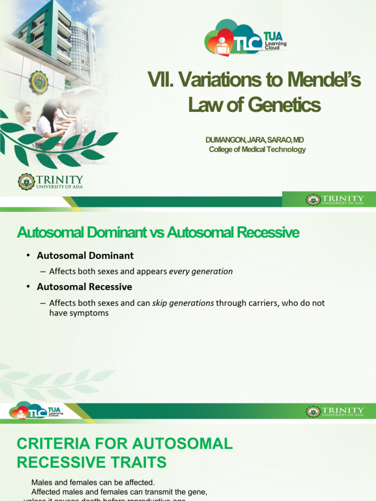 9-10 - Variations To Mendels Law | PDF | Dominance (Genetics) | Zygosity