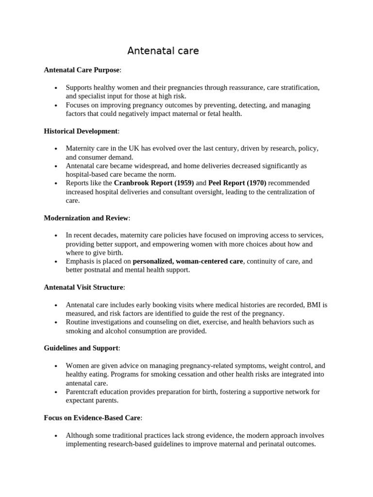Antenatal care | PDF | Prenatal Development | Pregnancy