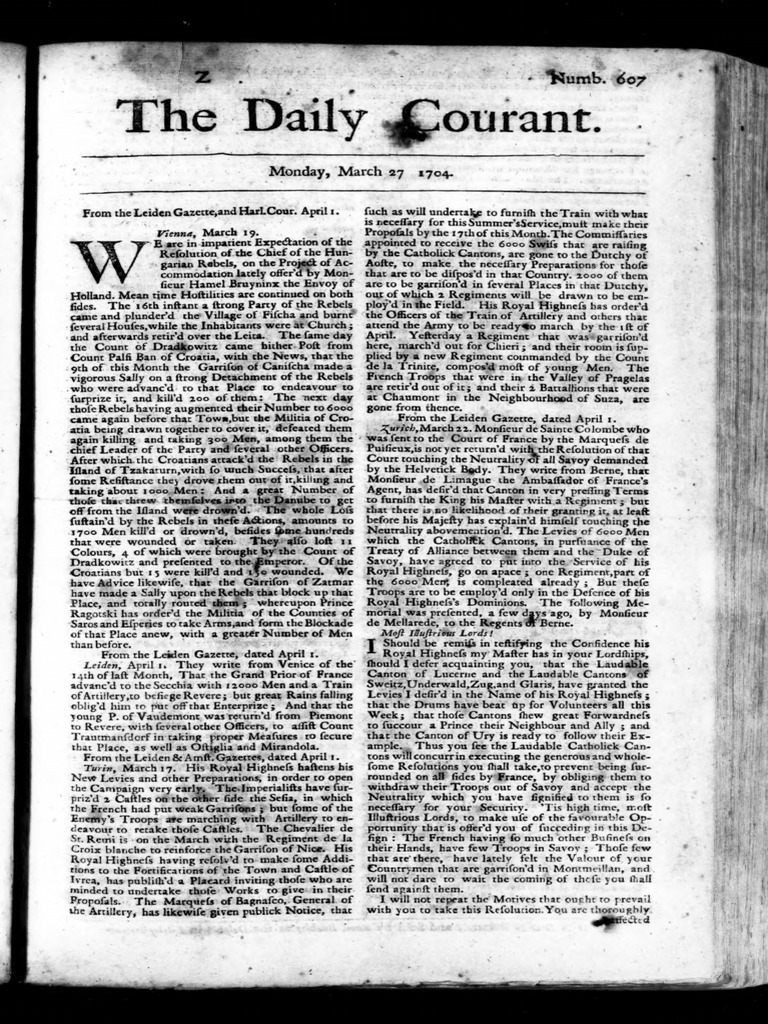 sim_daily-courant_1704-03-27_607 | PDF | Military Organization | Military