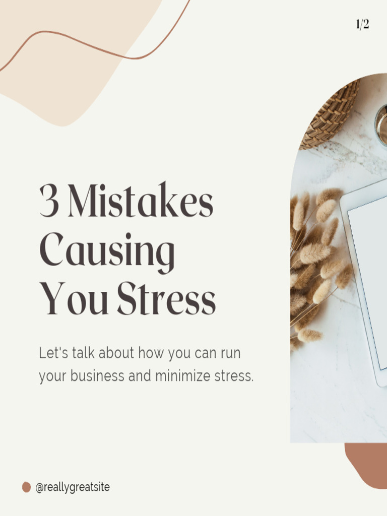 Natural Stress Tips 2 Page Carousel Instagram Post | PDF