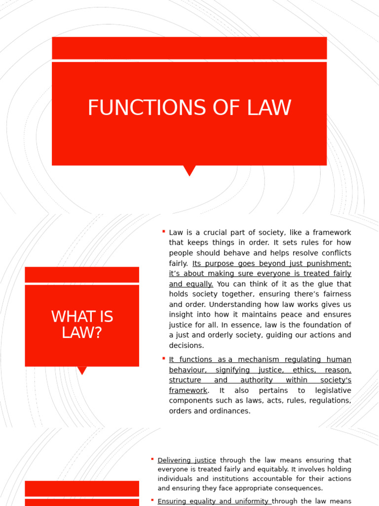 Functions of Law | PDF | Justice | Crime & Violence