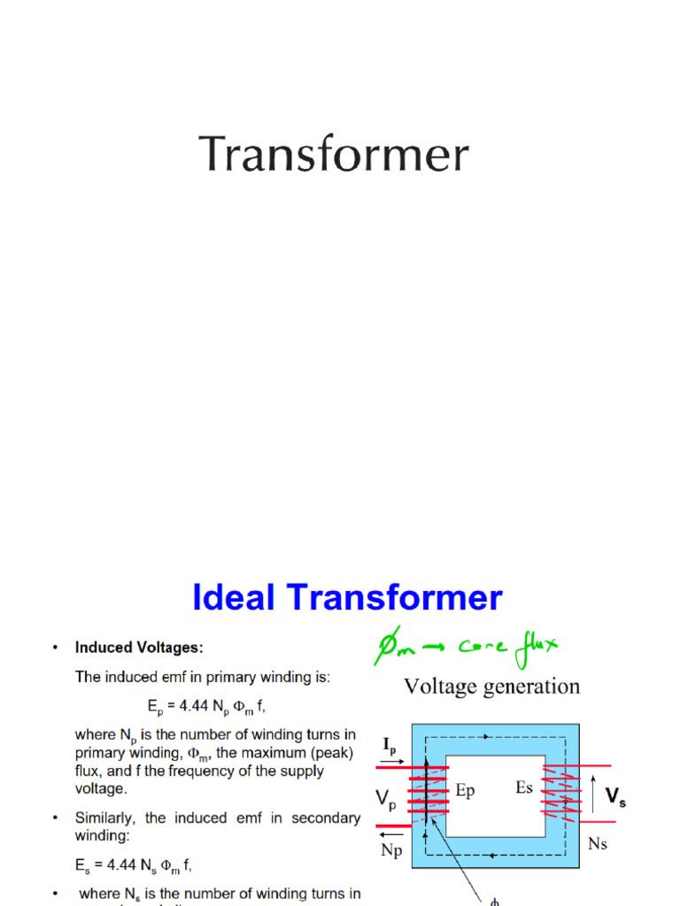 Ideal vs Non-Ideal Transformers Explained | PDF | Transformer | Physical Quantities