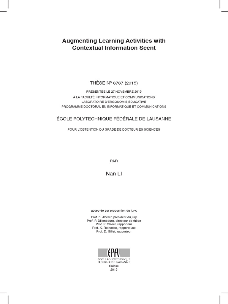 Epfl TH6767 | PDF | Information | Attention