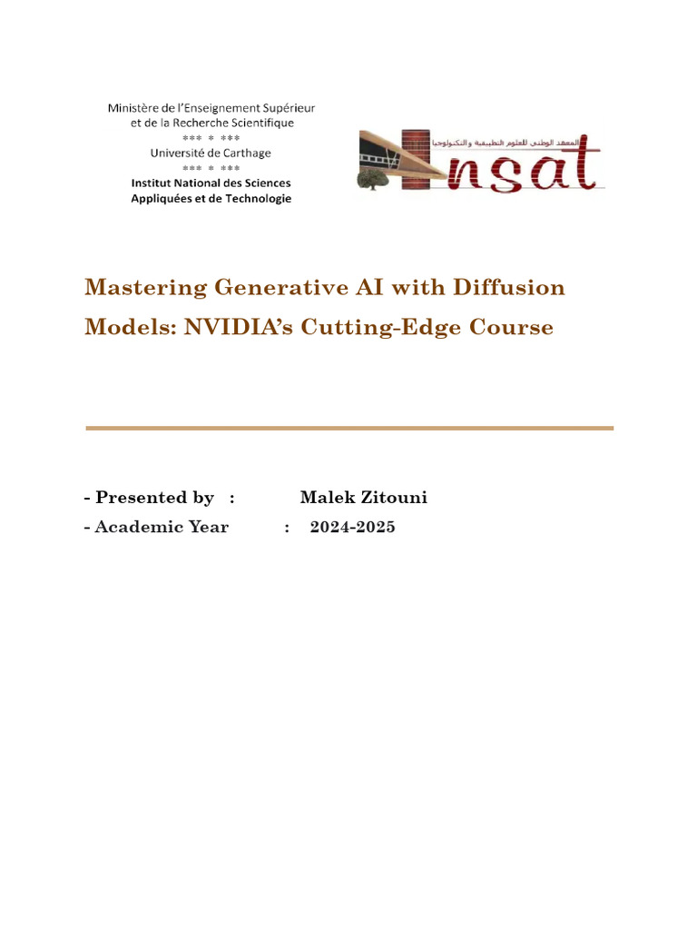 Mastering Generative AI with Diffusion Models_ NVIDIA’s Cutting-Edge Course | PDF | Artificial ...