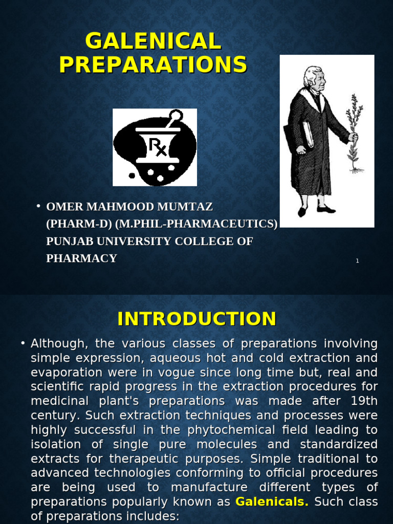 Galenicals Lecture New [Autosaved] | PDF | Water | Filtration