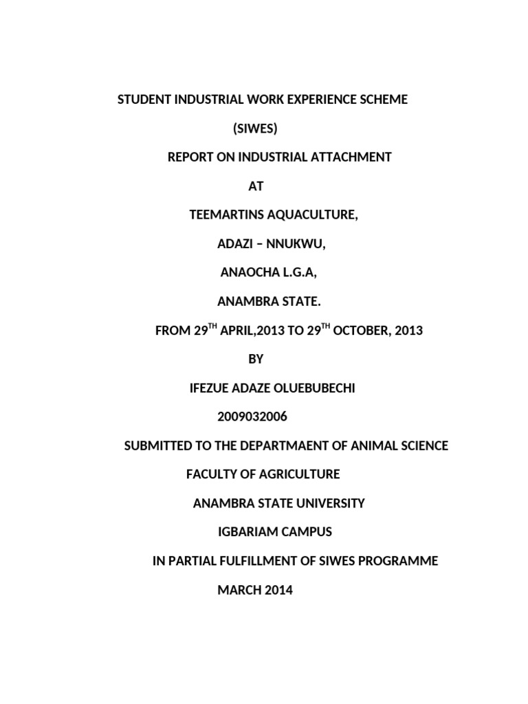 Student Industrial Work Experience Schem (1) | PDF