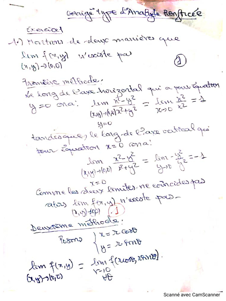 1er Devoir Analyse | PDF