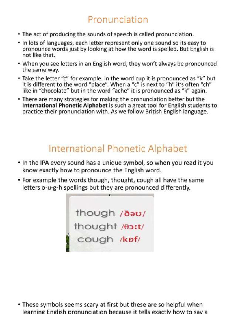 English Pronunciation | PDF