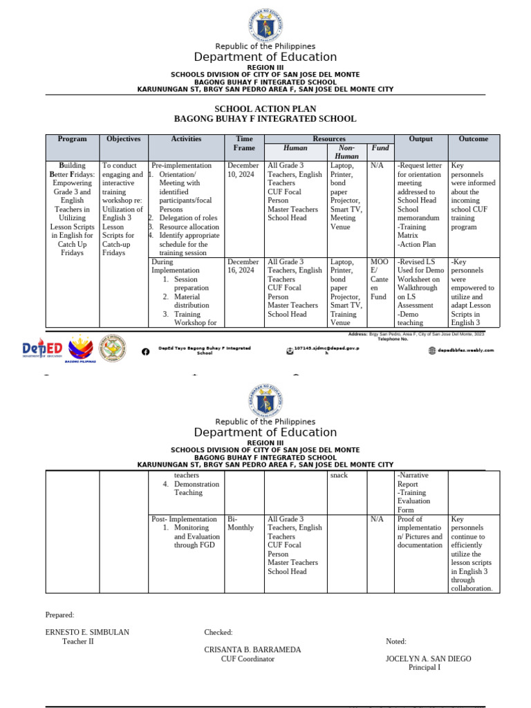 CUF Action Plan English3 | PDF