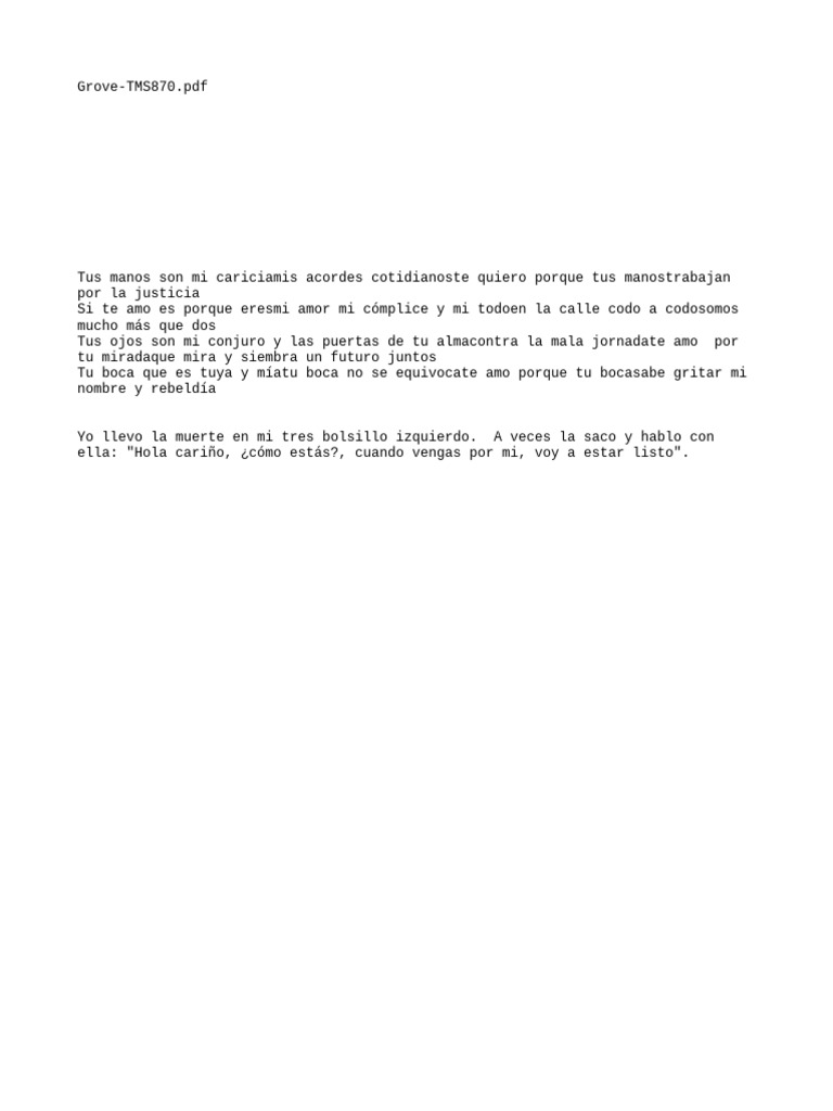 Poema de amor y rebeldía social | PDF