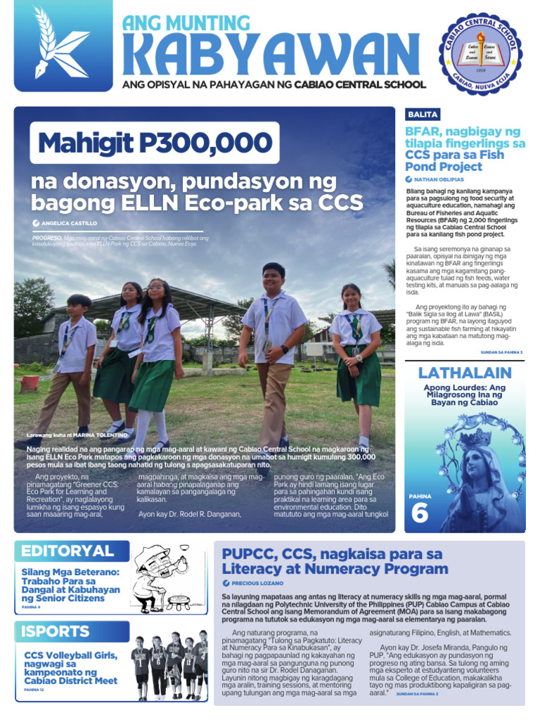 Ang Munting Kabyawan-Cabiao Central School | PDF