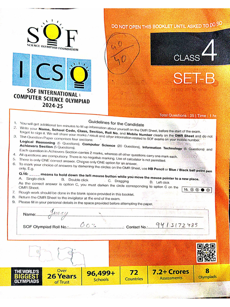Icso Class 4 | PDF