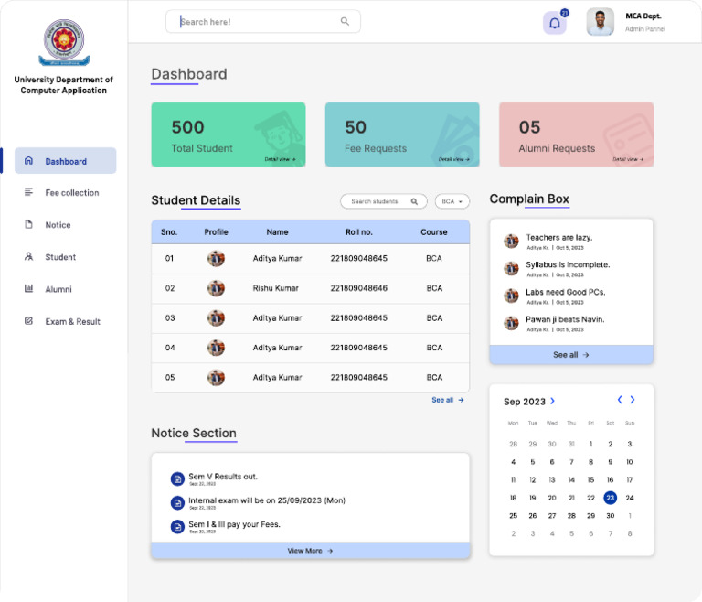 Admin Dashboard | PDF