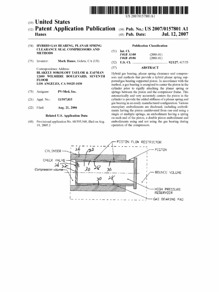 Hybrid Gas Bearing, Planar Spring Clearance Seal Compressors and ...