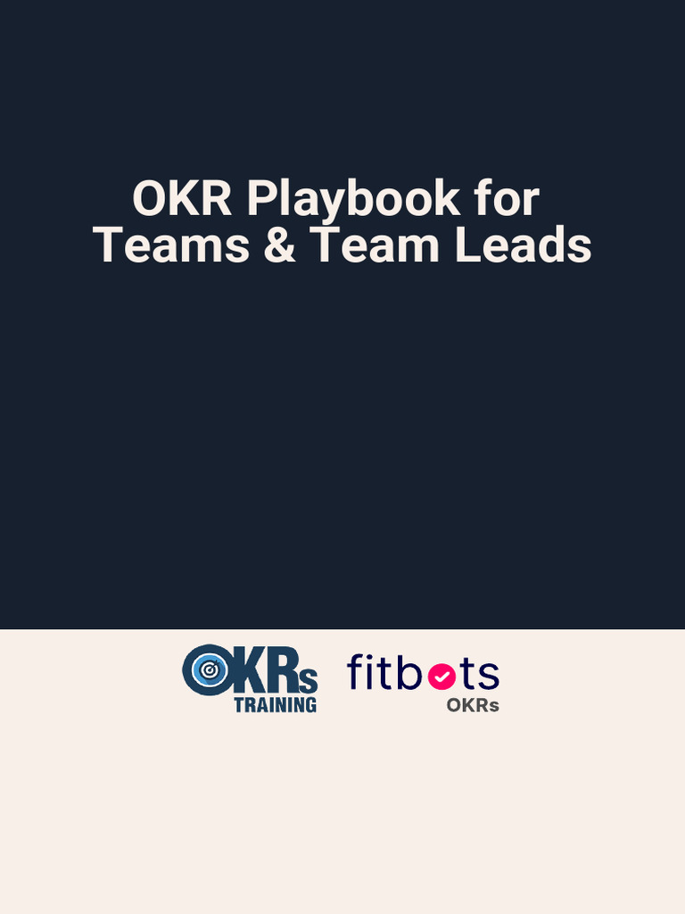 2-OKR Playbook For Teams | PDF | Motivation | Motivational