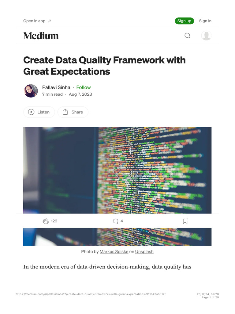 Create Data Quality Framework With Great Expectations - by Pallavi ...